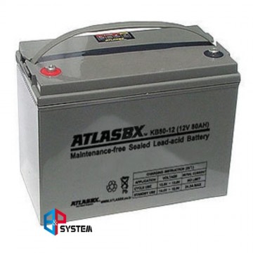 비상전원 전문기업 (주)비엔피시스템 - KB80-12 아트라스 산업용 배터리 12V 80AH